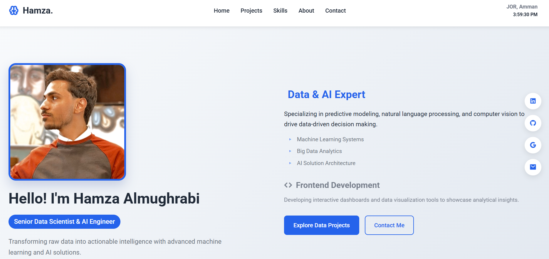 Hamza Almughrabi | Junior Data Scientist & AI Engineer